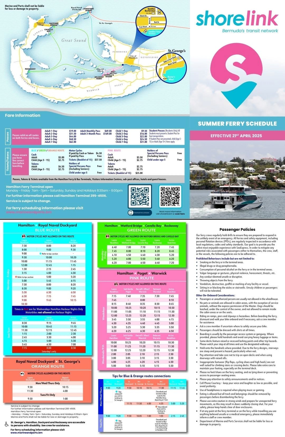 Cruise traveler's Guide to the Bermuda Bus and Ferry System - Family ...